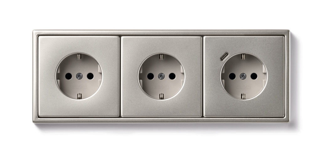 Jung LS 990 Steckdosen in Metall mit USB - AV-Residential