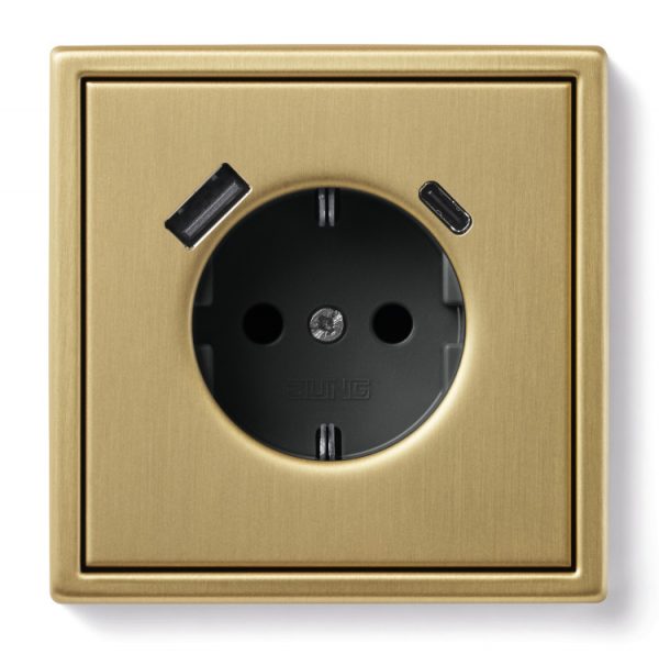 Jung LS 990 Steckdosen in Metall mit USB - AV-Residential